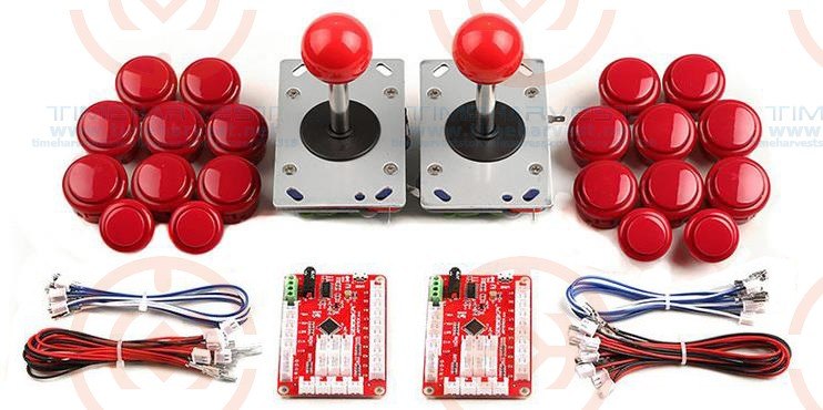 NEW 2 player Arcade parts kits Bundle including arcade joystick button ...
