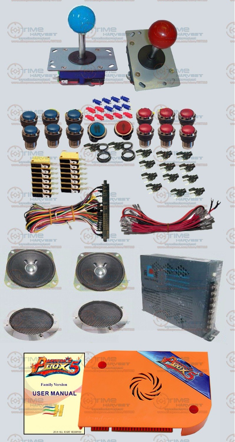 DIY Arcade Bundles kit With Pandora box 5 JAMMA version VGA & HDMI Long ...