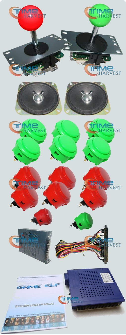 1set Arcade parts Bundles kit With 750 in 1 PCB,16A Power Supply,Sanwa Joystick,Sanwa button ...